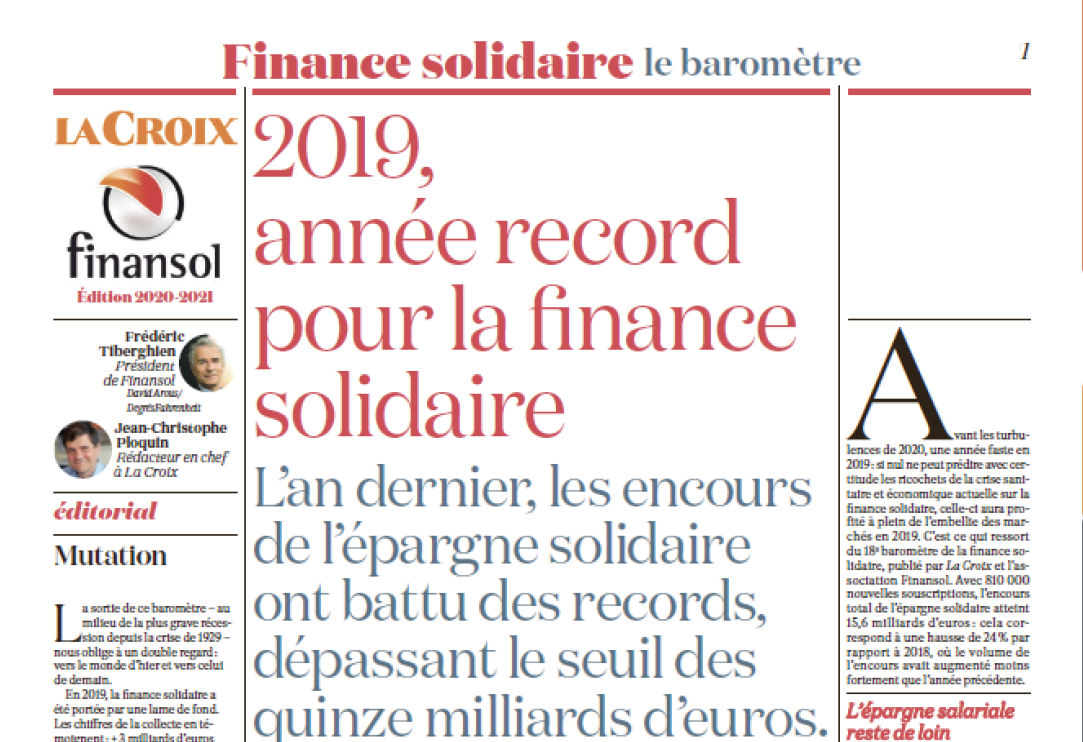 Baromètre de la finance solidaire 2020-2021 | FAIR - Finance à impact ...