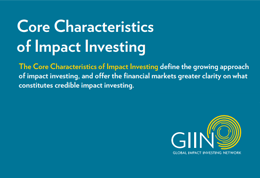 CORE CHARACTERISTICS OF IMPACT INVESTING | FAIR - Finance à impact social